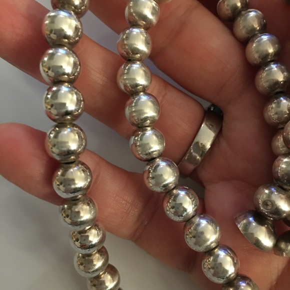 Milor | Jewelry | Milor Solid Sterling Silver Bead Necklace Italy ...